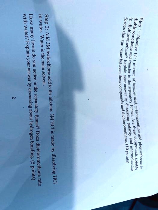 SOLVED: In water. Water is the main solvent. Step 2: Add 3M ...