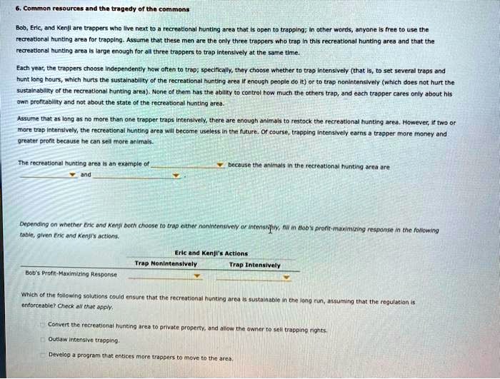 6. Common resources and the tragedy of the commons Bob, Eric, and Kenji ...