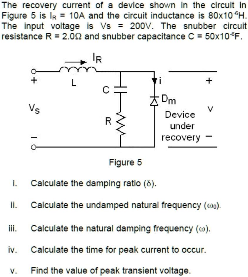 SOLVED: Please explain with detailed steps. The recovery current of a ...