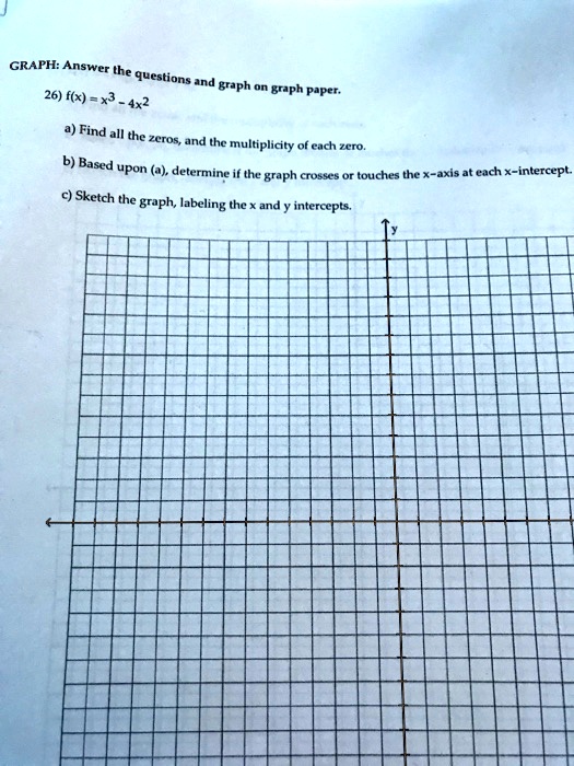 SOLVED: GRAPH: Answer the questions 26) f(x) = 4x2 graph on graph Paper ...