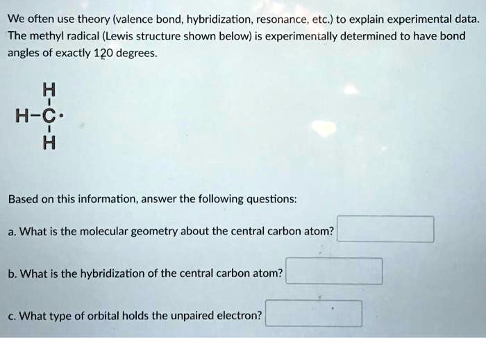SOLVED: We often use theory (valence bond, hybridization; resonance ...