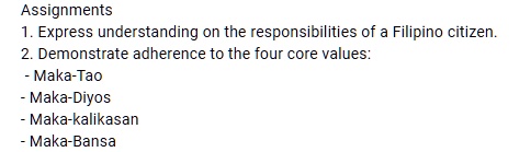 SOLVED: help Assignments 1. Express understanding on the ...