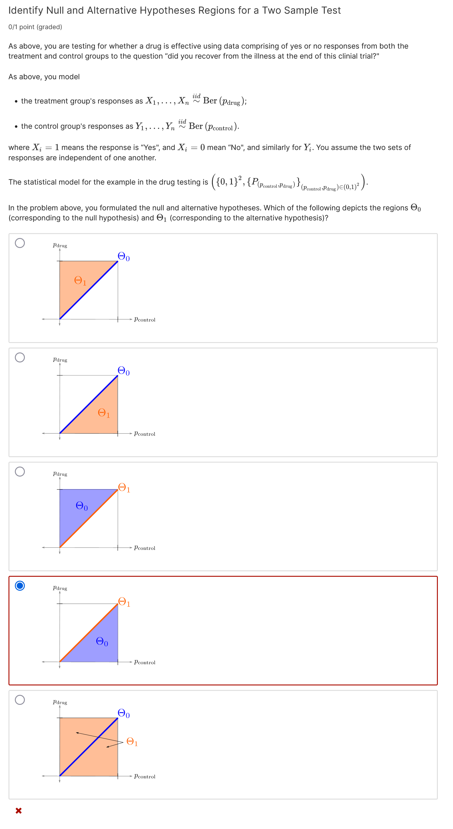 SOLVED: Identify Null and Alternative Hypotheses Regions for a Two ...