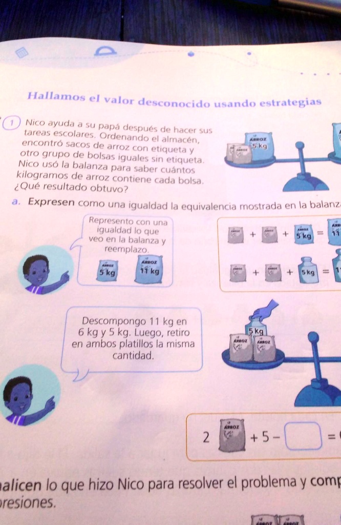 SOLVED: Hallamos el valor desconocido usando estrategias ARROZ ARROZ ...