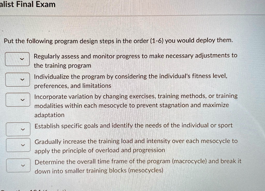 alist final exam put the following program design steps in the order 1 ...