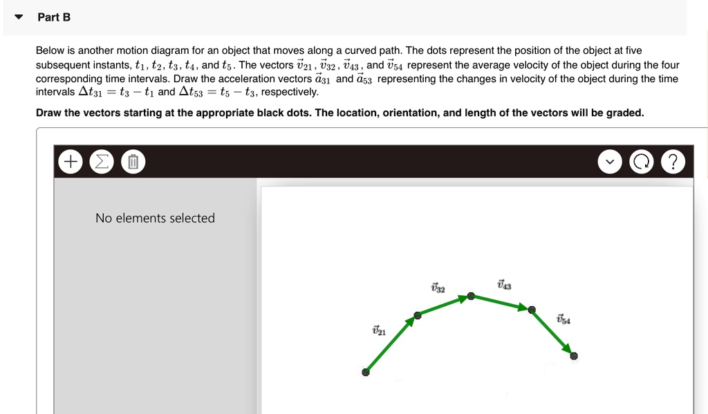 part b below is another motion diagram for an object that moves along a ...