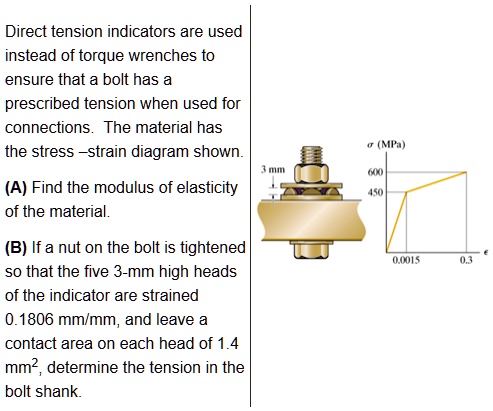 Direct tension indicators are used instead of torque wrenches to ensure ...