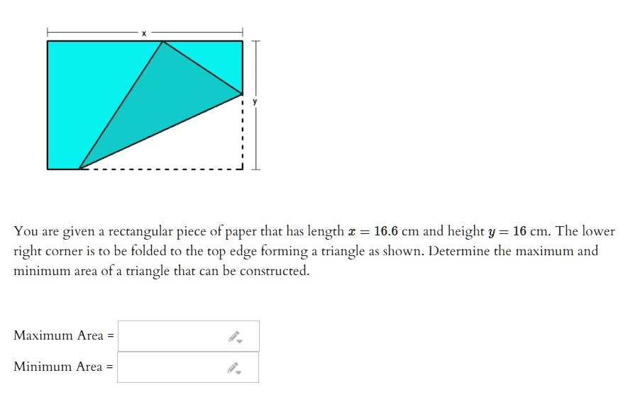 you are given rectangular piece of paper that has length 166 cm and ...