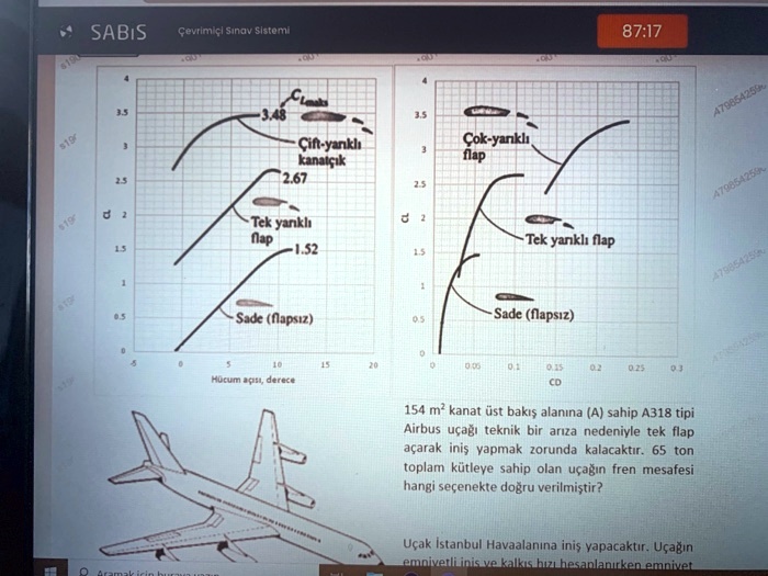 SOLVED: A318 type Airbus aircraft with a 154 mÂ² wing upper view area ...