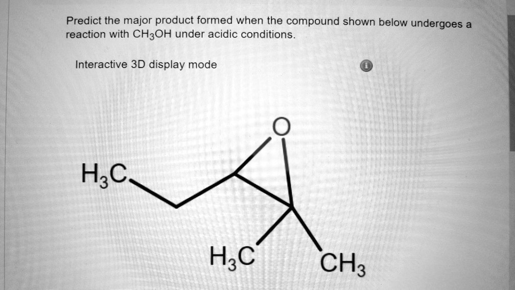 SOLVED: Predict the major product formed when the compound shown below undergoes a reaction with ...