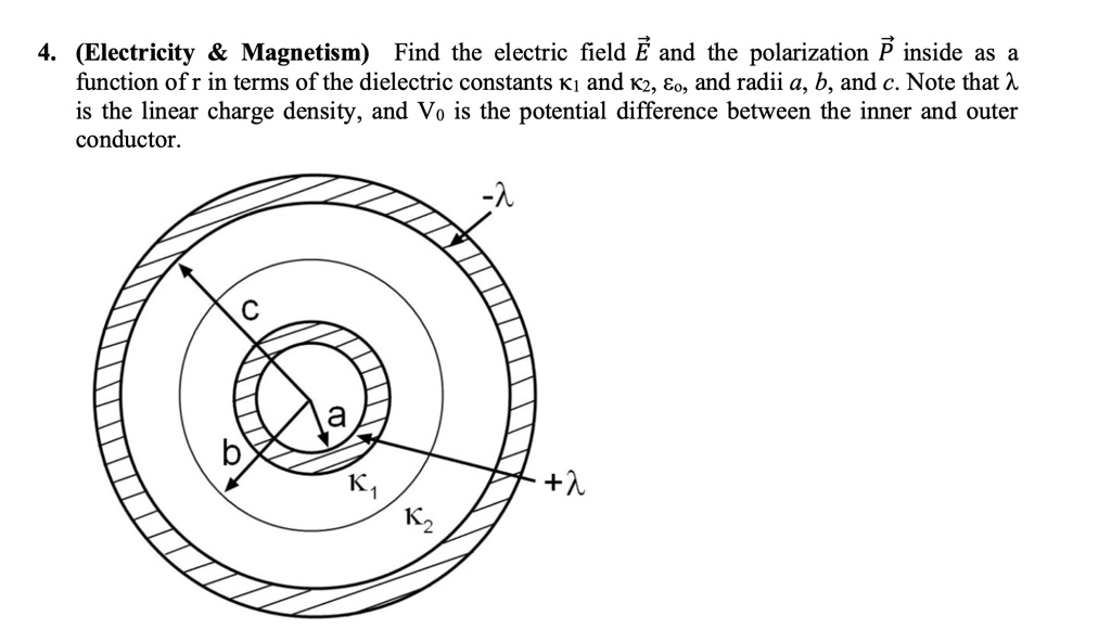 4. (Electricity Magnetism) Find the electric field E⃗...