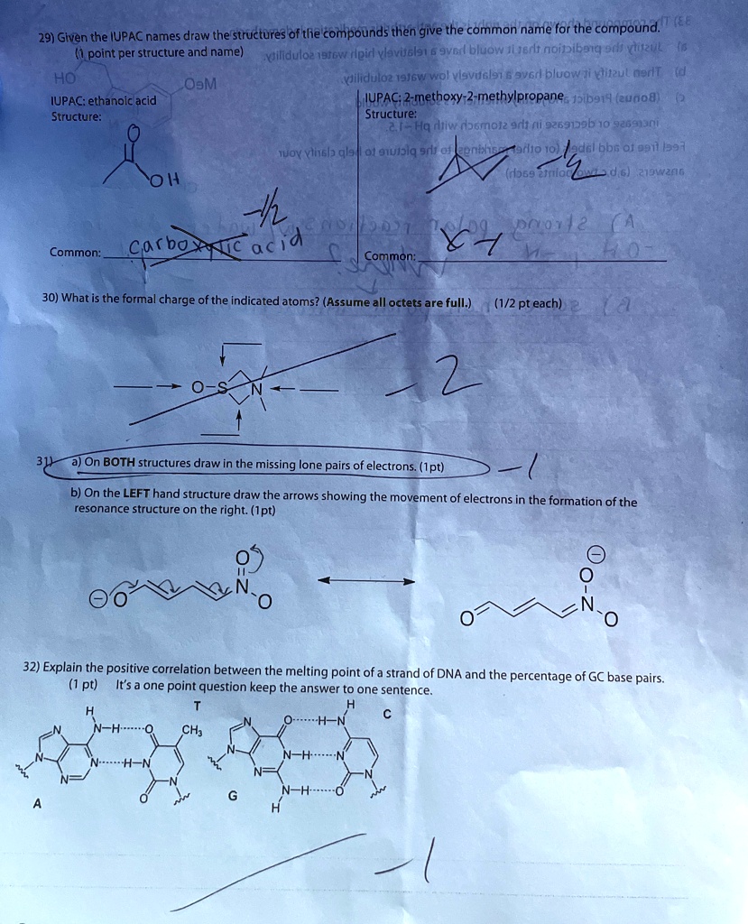 29 given the iupac names draw the structures of the compounds then give ...