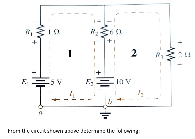 SOLVED: From the circuit shown above determine the following:Current through R1 Voltage across ...