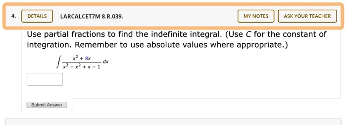 details larcalcetzm 8r039 my notes ask your teacher use partial ...