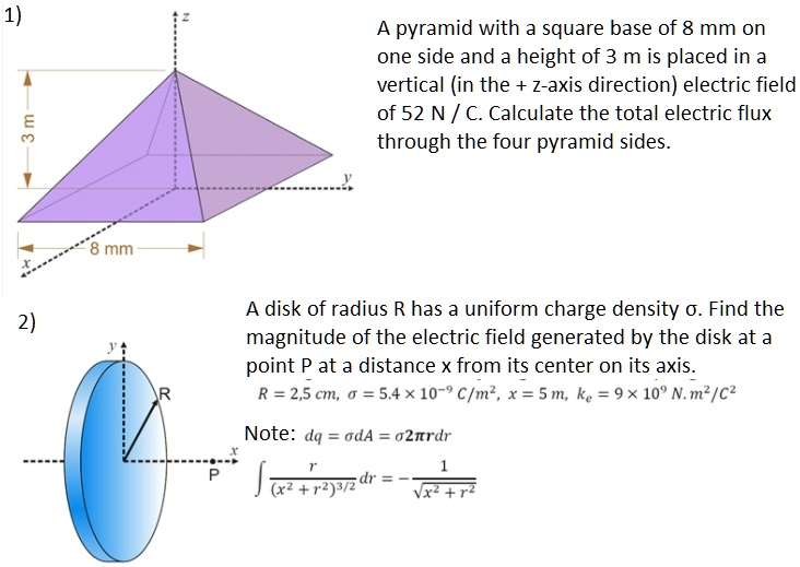 SOLVED: Pyramid with a square base of 8 mm on each side and a height of ...
