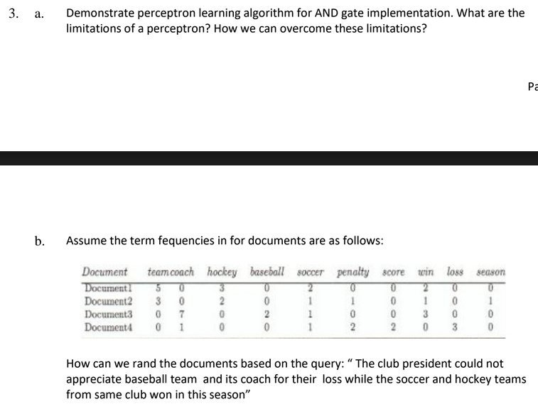 SOLVED: Text: Subject: Artificial Intelligence and Expert Systems a. Demonstrate the perceptron ...
