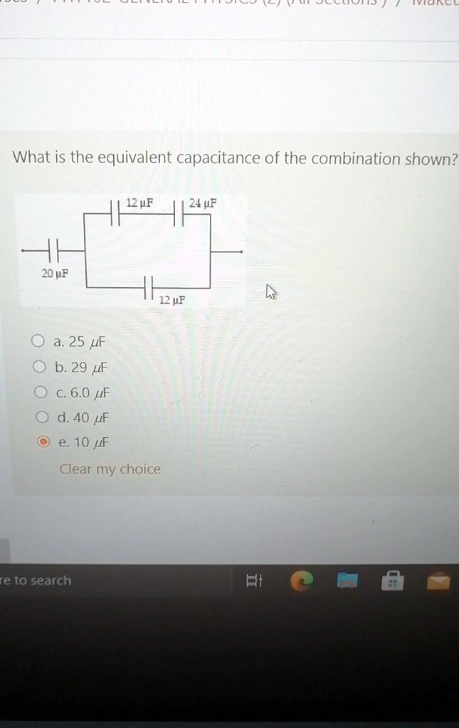 il tarc what is the equivalent capacitance of the combination shown 12 ...