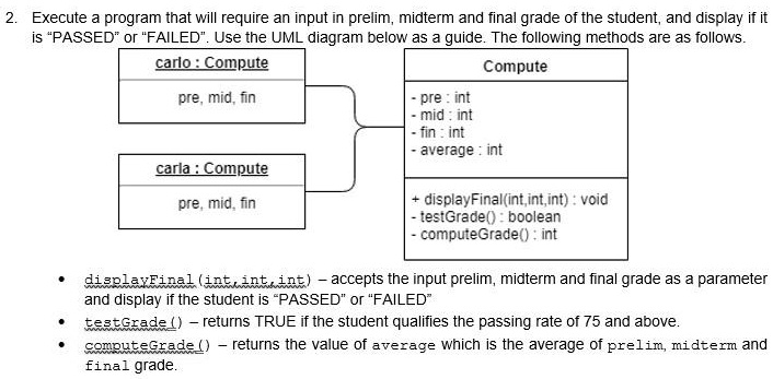 Solved Java Uml In Object Oriented Programming Note Also Upload A 3691