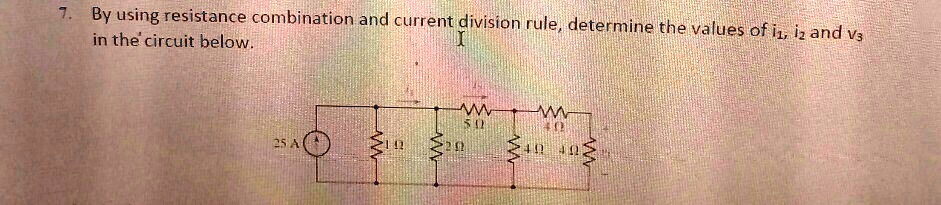 pls solve this by using resistance combination and current division ...