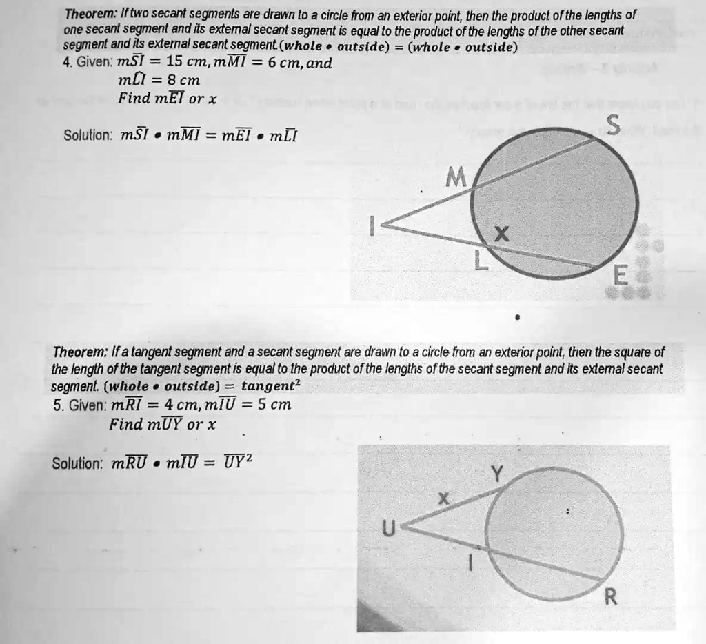 VIDEO solution: Theorem: If two secant segments are drawn to a circle from an exterior point ...