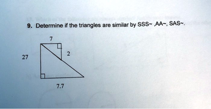 [GET ANSWER] determine if the triangles are similar by sss aa sas 27 72087