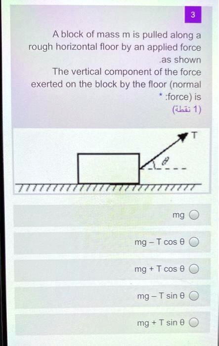 please can someone help me to solve this a block of mass m is pulled along a rough horizontal ...