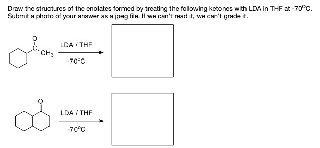 SOLVED: Draw the structures of the enolates formed by treating the ...