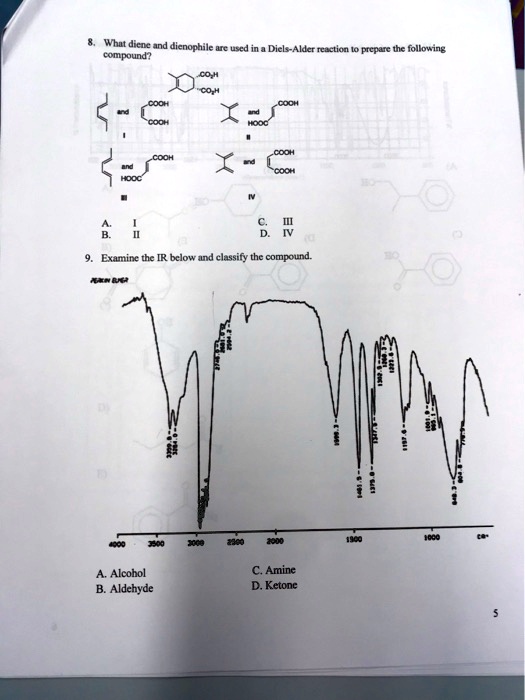 SOLVED: What dienc and dienophile used compound ! Diels-Aldcr prepaic ...