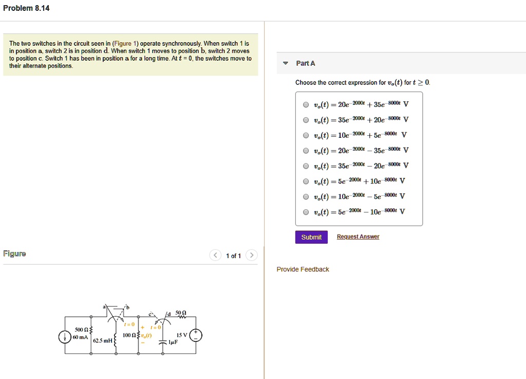 problem 814 the two switches in the circuit seen in figure 1 operate ...