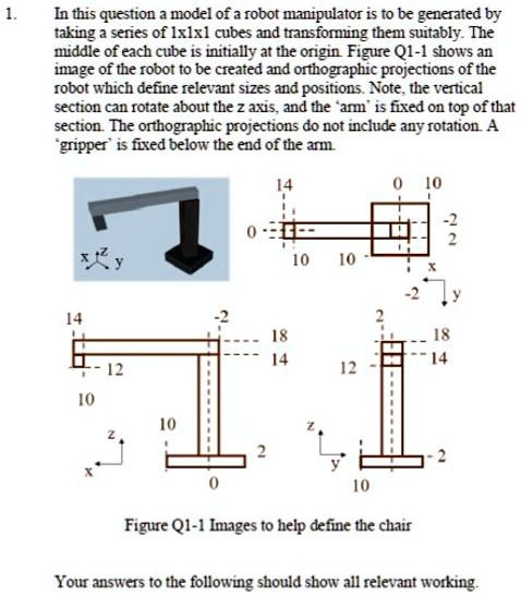 1. In this question a model of a robot manipulator is to be generated ...