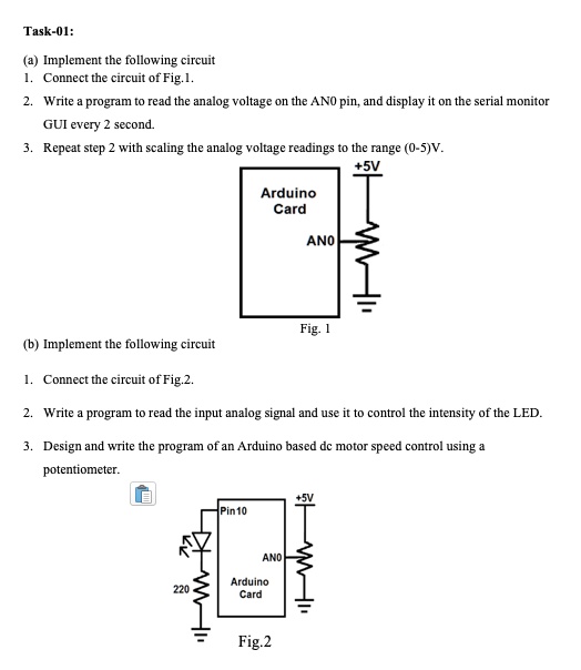 SOLVED: (a) Implement the following circuit: 1. Connect the circuit of Fig. 1. 2. Write a ...