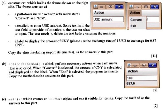 SOLVED: (a) constructor: which builds the frame shown on the right side ...