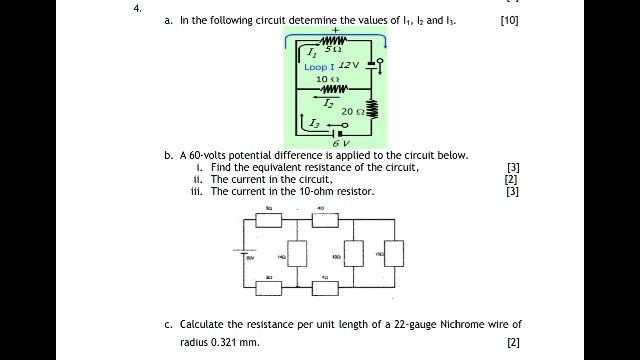 SOLVED: In the following circuit, determine the values: - Voltage: 60 volts - Equivalent ...