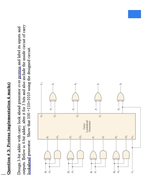 Solved Question 3 Proteus Implementation 6 Marks Outputs Below Is 4 Bit Adder Alter It
