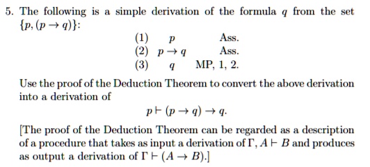 SOLVED: The following is simple derivation of the formula from the set ...