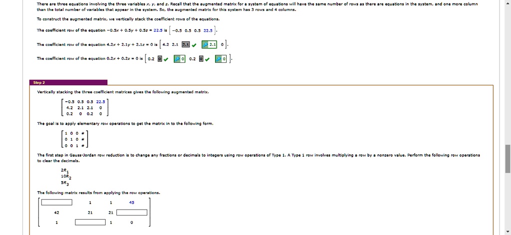 SOLVED: There are three equations involving the three variables x, y, and z. Recall that the ...