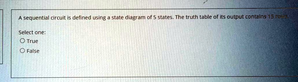 SOLVED: A seguential circuit is defined using a state diagram of 5 ...