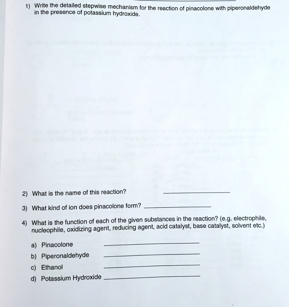 SOLVED: Write the detailed stepwise mechanism for the reaction of ...