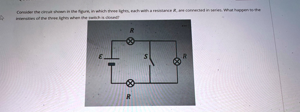 Consider the circuit shown in the figure, in which three lights, each ...