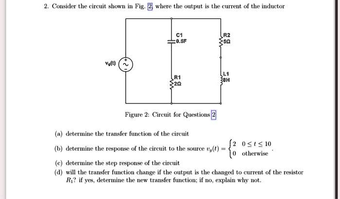 2. Consider the circuit shown in Fig. 2 where the output is the current ...