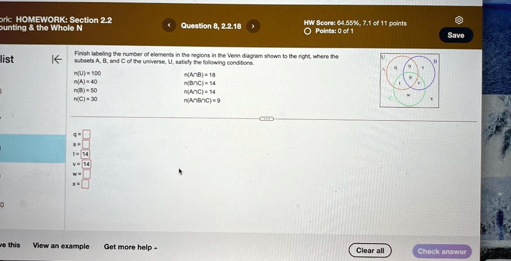 SOLVED: Texts: Homework: Section 2.2 Counting the Whole Numbers HW Score: 64.55%, 7.1 of 11 ...