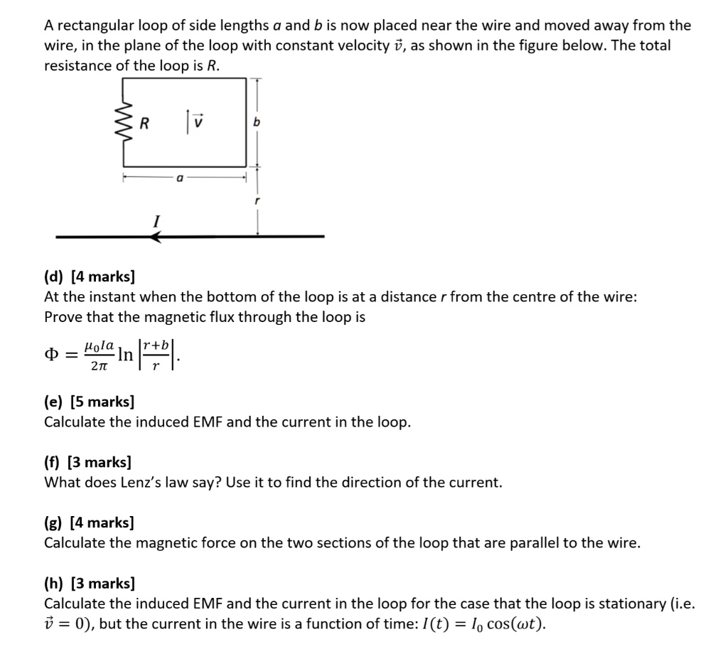[GET ANSWER] A rectangular loop of side lengths a and b is now placed ...