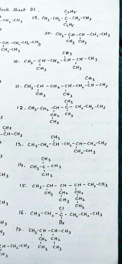 SOLVED: Write IUPAC names of these. SOLVED: Write IUPAC names of these.