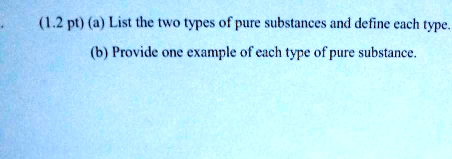 Pure Substance Examples List