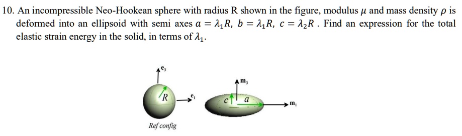 10. An incompressible Neo-Hookean sphere with radius R shown in the ...