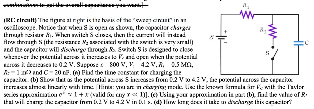 SOLVED: Text: Combinations to get the overall capacitance you want. (RC ...