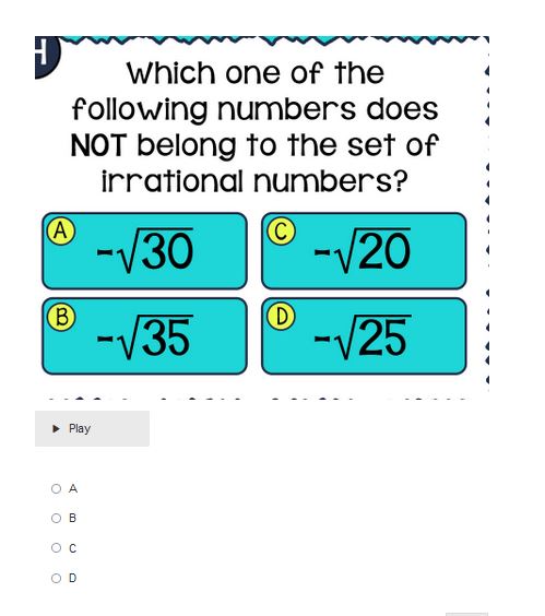 Which one of the following numbers does NOT belong to the set of ...