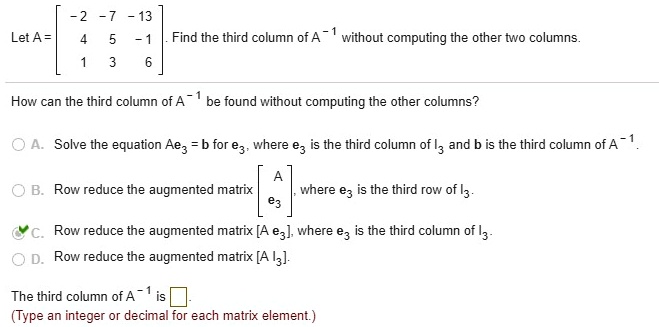 2 7 let a find the third column of a without computing the other two ...