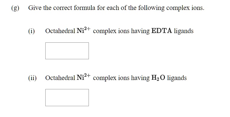 SOLVED:Give the correct formula for each of the following complex ions ...