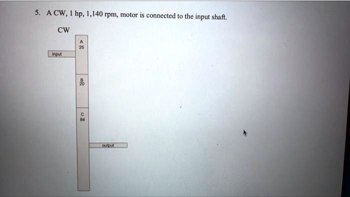 SOLVED: Calculate the overall gear ratio, output speed, direction of rotation for the output ...